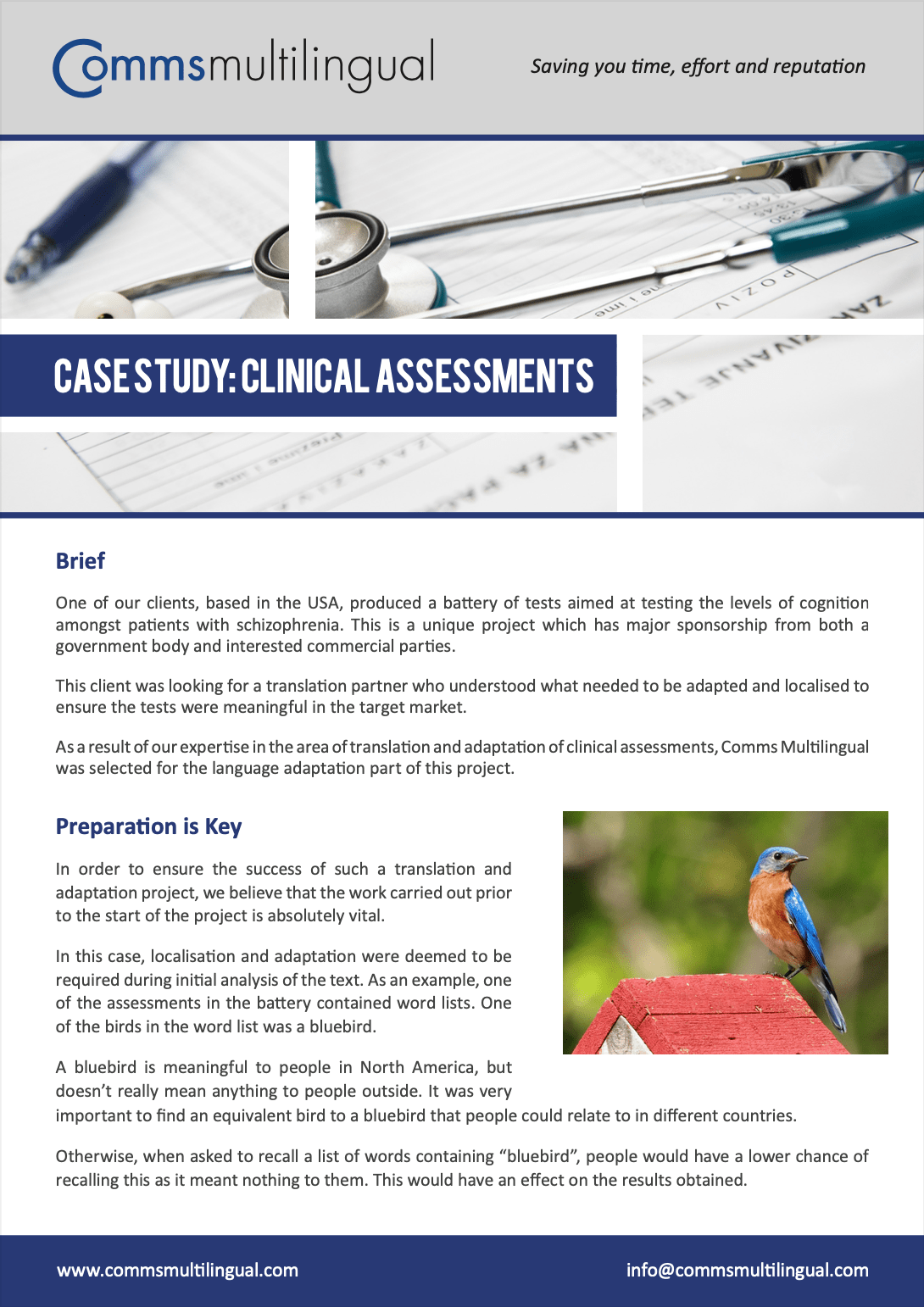 Clinical Assessment Translation | Comms Multilingual